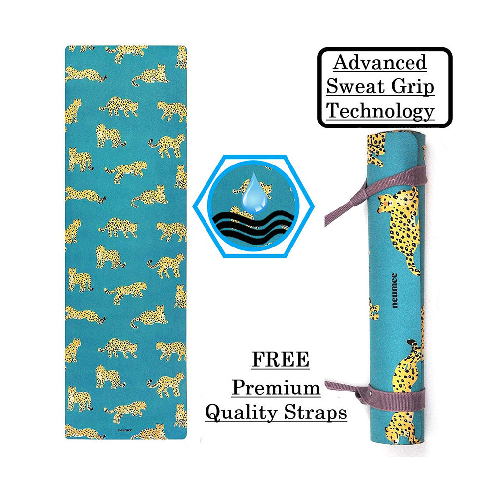 Workout Yoga Mat - 1.5 mm Thicker Foldable Mat with Carrying Strap | neumee