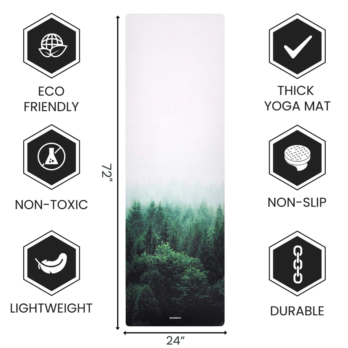 Foldable Lightweight Yoga Mat for Workout-More Suede More Grip | neumee